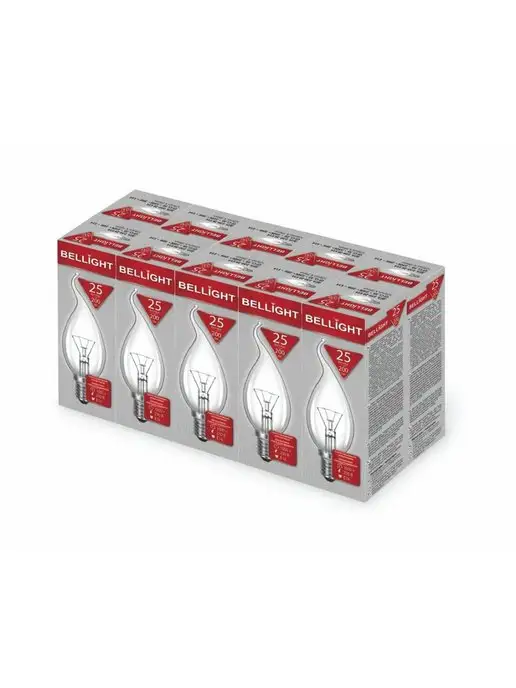 Лампа накаливания Е14 230V 25W 10 ШТ BELLIGHT